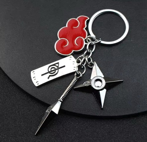Akatsuki Keychain Charms Kunai Shuriken Anti Leaf Forehead Protector ...