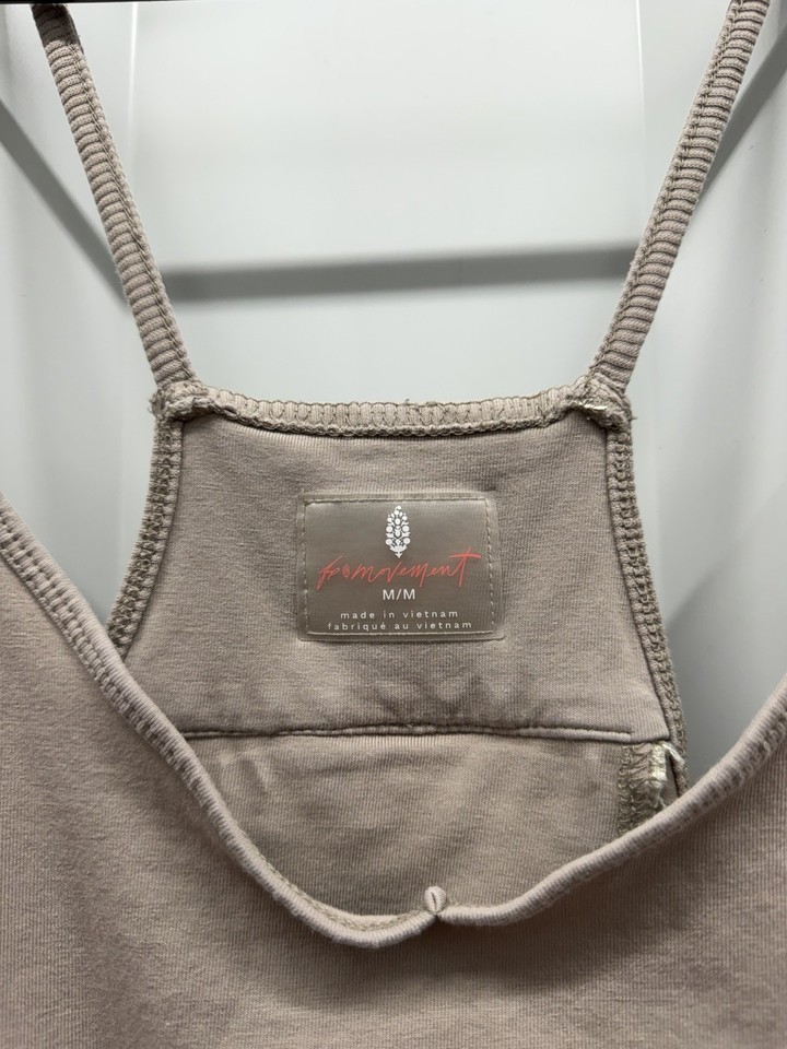 Free People Hot Shot One Piece Jumpsuit Mocha Latte Brown Women Size ...