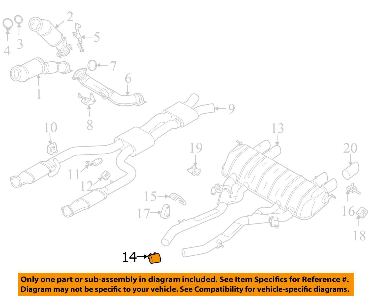Genuine BMW OEM Exhaust Muffler Clamp 70mm 18307560780 for sale online ...