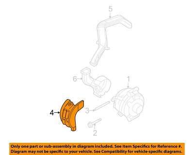FORD OEM 06-09 Fusion,Milan Electrical Alternator-Splash Shield ...