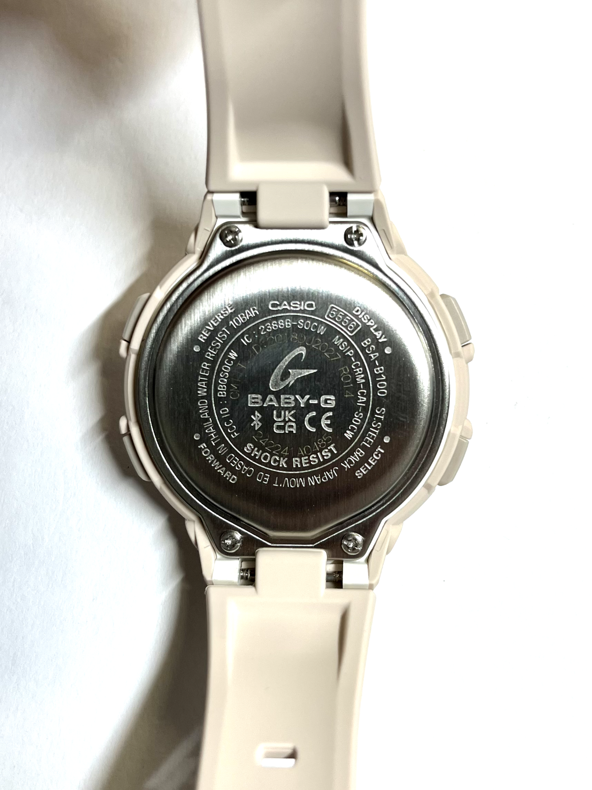 CASIO BABY-G G-SQUAD BSA-B100-4A1JF Beige Women's Watch 2018 New in Box ...