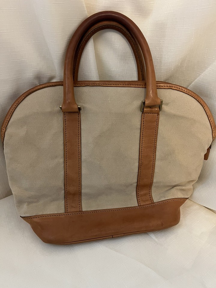 RARE Vintage HARTMANN Belting Leather And Fabric Handbag Shoulder Bag ...