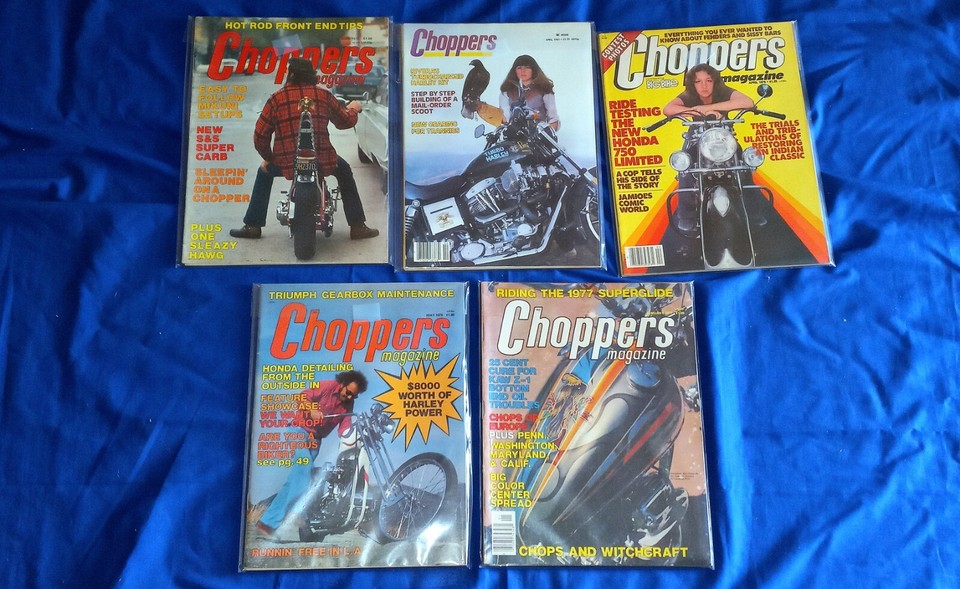 13 Sleeved Vintage Big Bike Choppers Magazine Lot Motorcycle Cycle ...