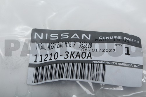 112103KA0A Genuine Nissan INSULATOR-ENGINE MOUNTING,RH 11210-3KA0A | eBay