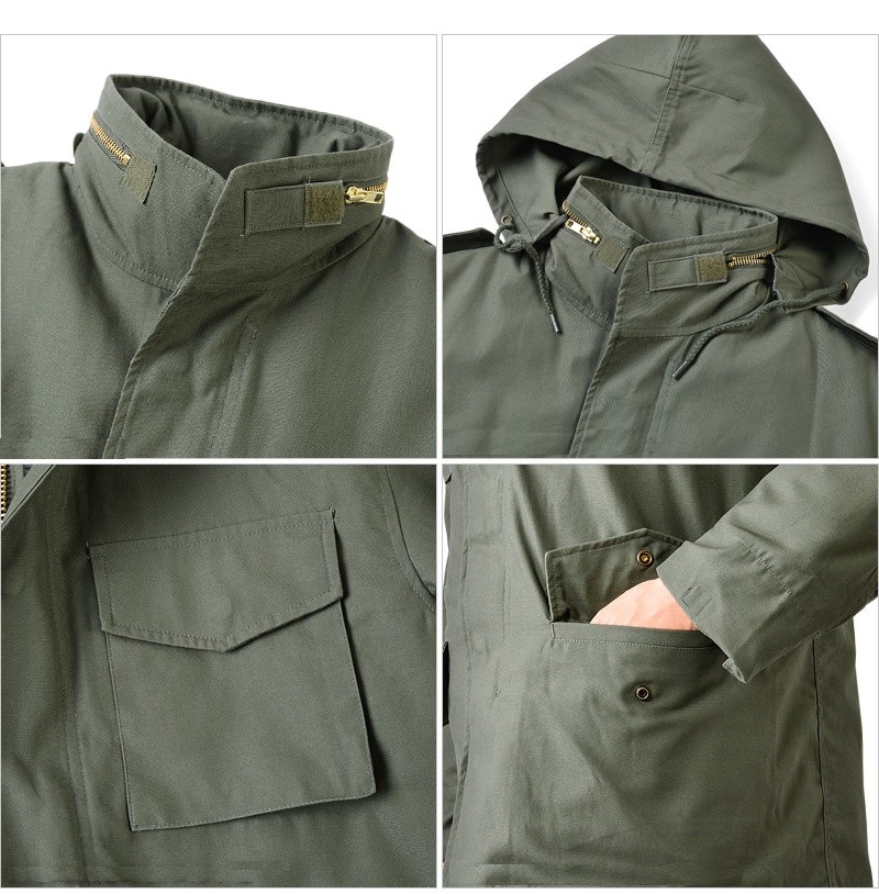 M-65 Field Jacket Olive Drab OD GREEN US Army Vet Navy Seabees Military ...