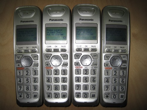 Lot of 4 Panasonic KX-TGA402 1.9 GHz Cordless Expansion Handset Phone ...