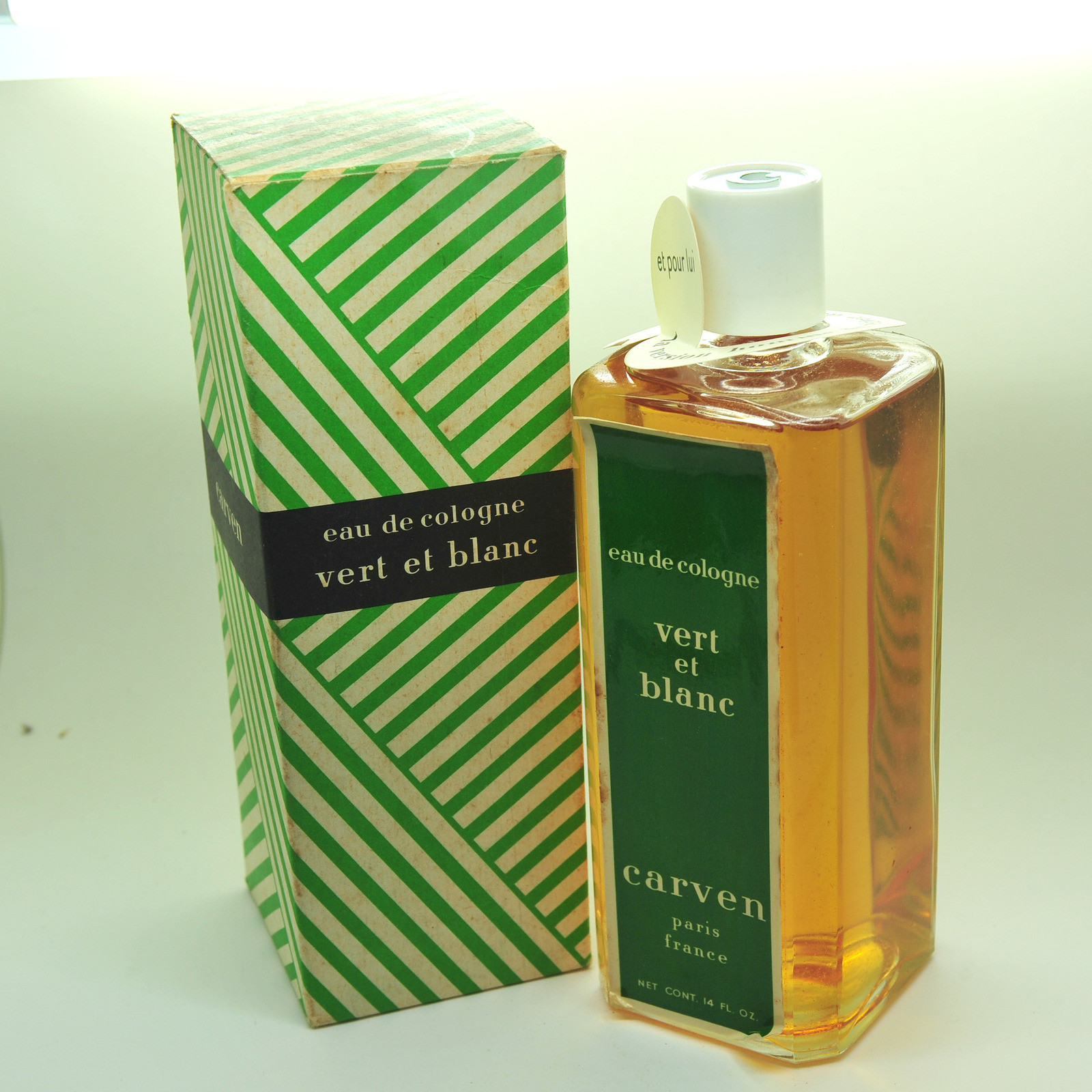 CARVEN VERT ET BLANC 14 OZ VINTAGE EAU DE COLOGNE, RARE | eBay