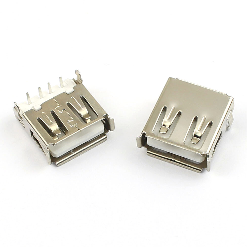 10Pcs USB 2.0 4 Pin 4P AF Type A Female Panel Mount Socket Jack Plug ...