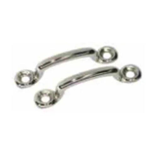 Footman Loops 1-1/4" Nickel Plated Brass Pair Battery Fuel Tank Hold ...