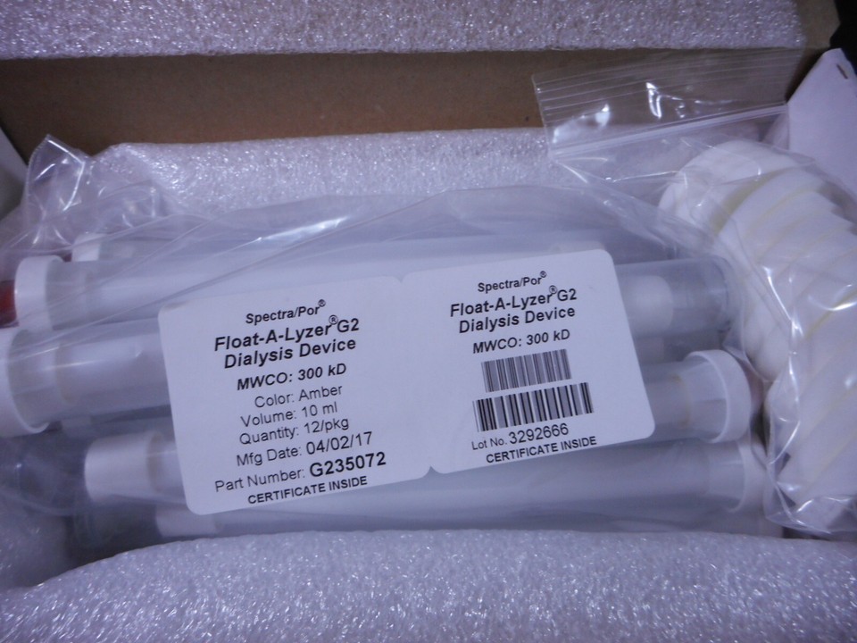 SPECTRA POR Float-A-Lyzer G2 Dialysis Device 300kD 10mL G235072 (12/pk ...