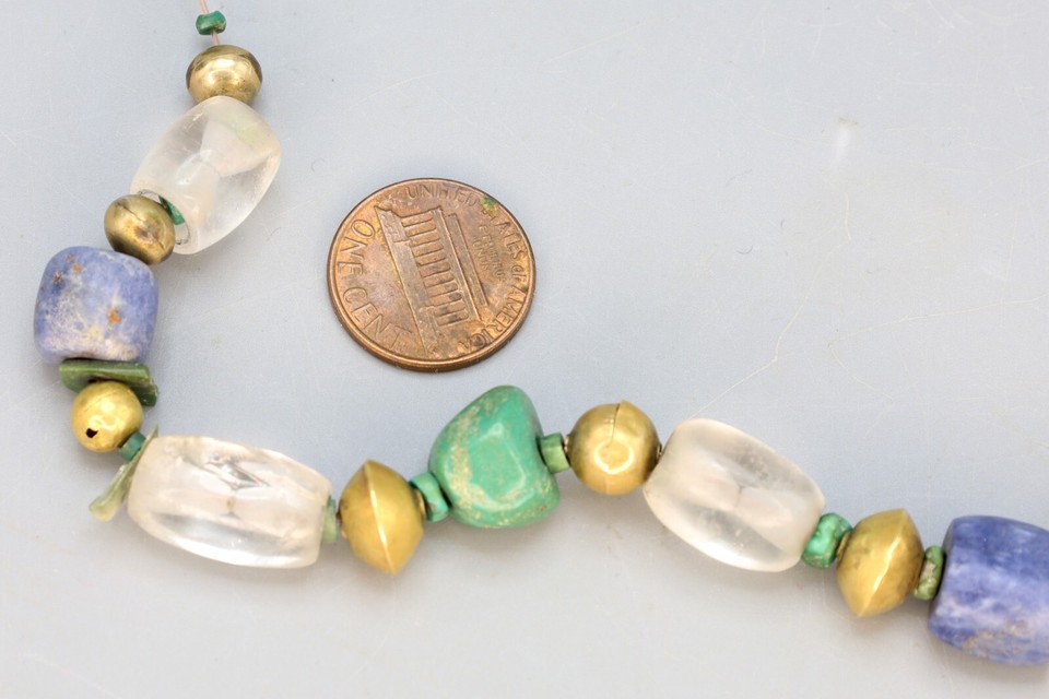 RARE, Ancient PreColumbian Inca Aymara Gemstone Beads With 18kt Gold ...