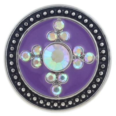 Fit Ginger Snap PURPLE Enamel rhinestone18mm snaps GJL0835 | eBay