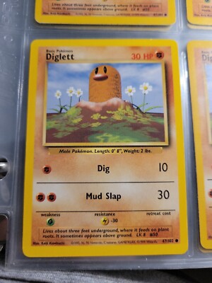 Pokémon TCG Diglett Base Set 47/102 Regular Unlimited Common | eBay