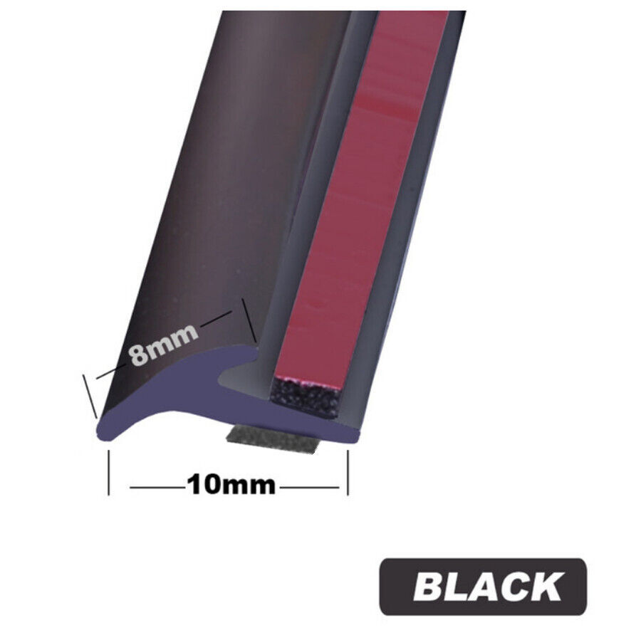 5M Slanted T-Type Seal Strip Car Bumper Lip Fender Side Skirt Trim ...