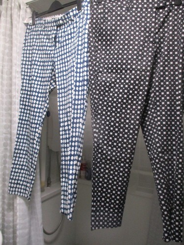 H&M Geometric Print Trousers 2 PAIRS SMART SIZE 40 EUR LADIES 12 IN V.G ...