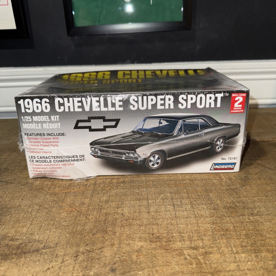 2008 Lindberg 1:25 Scale 1966 Chevy Chevelle Super Sport SS Model Kit ...