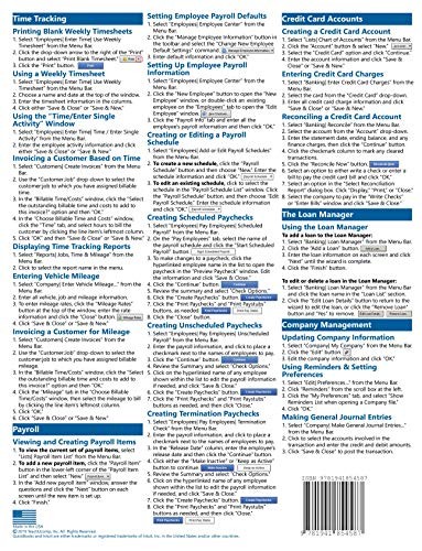 QuickBooks Desktop Pro 2020 Quick Reference Training Card - Laminated Tutorial G | eBay