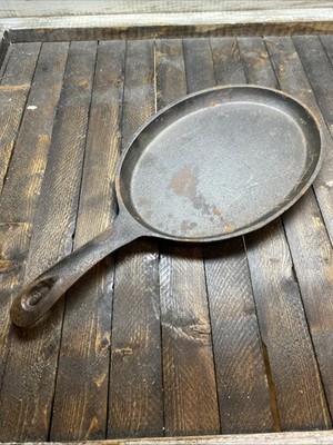 Cast Iron Oval Griddle Fajita Pan Skillet With handle 9 X 7in | eBay