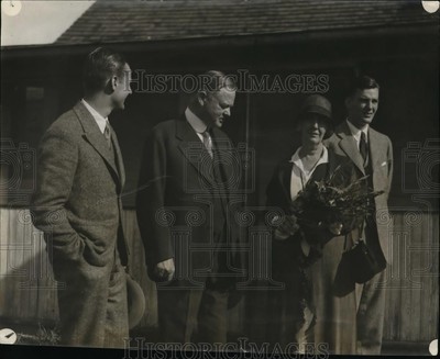 1928 Press Photo Mr & Mrs Herbert Hoover Herbert Jr & Allan Hoover | eBay