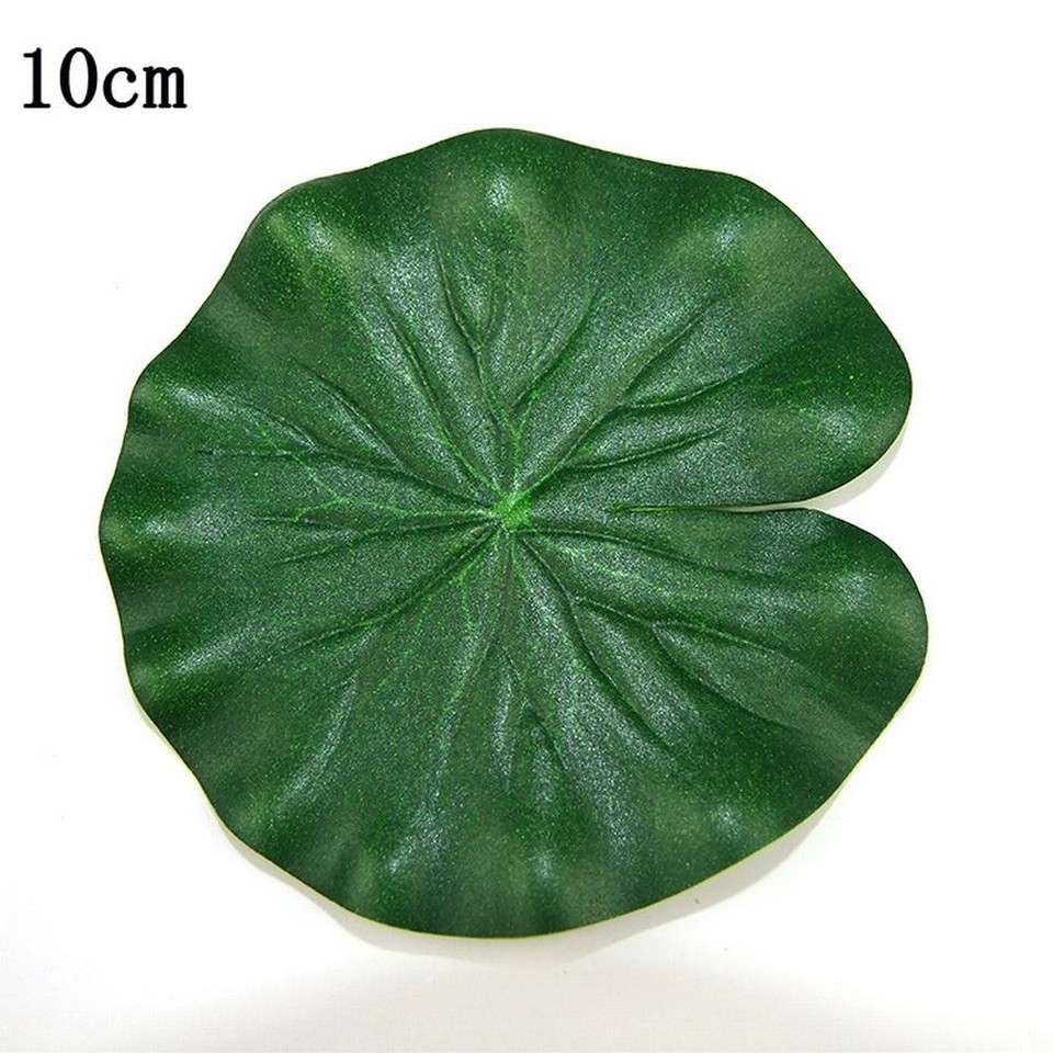 10X Artificial Fake-Lotus Leaves Water Lily Floating Pool Plant Garden ...