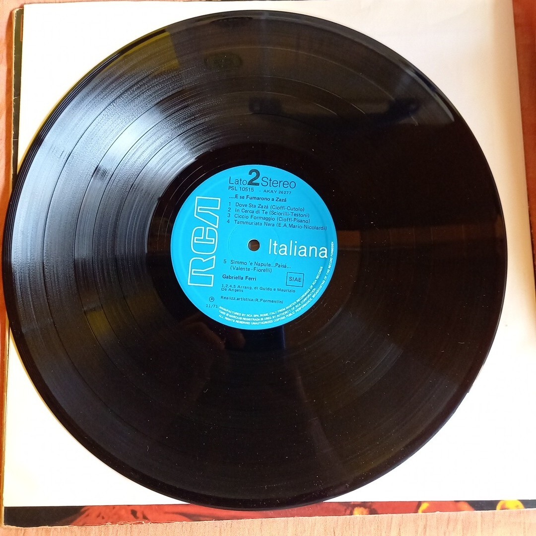 Gabriella Ferri – ...E Se Fumarono A Zazà LP Dischi Vinile 33 Giri ...