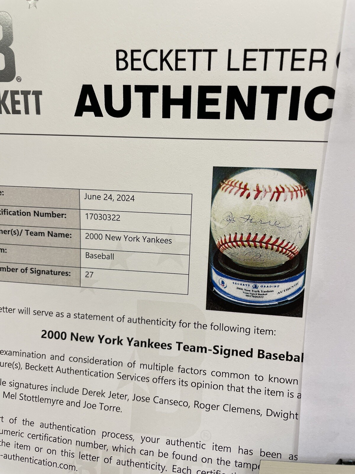 New York Yankees 2000 World Series Team Signed Baseball | eBay