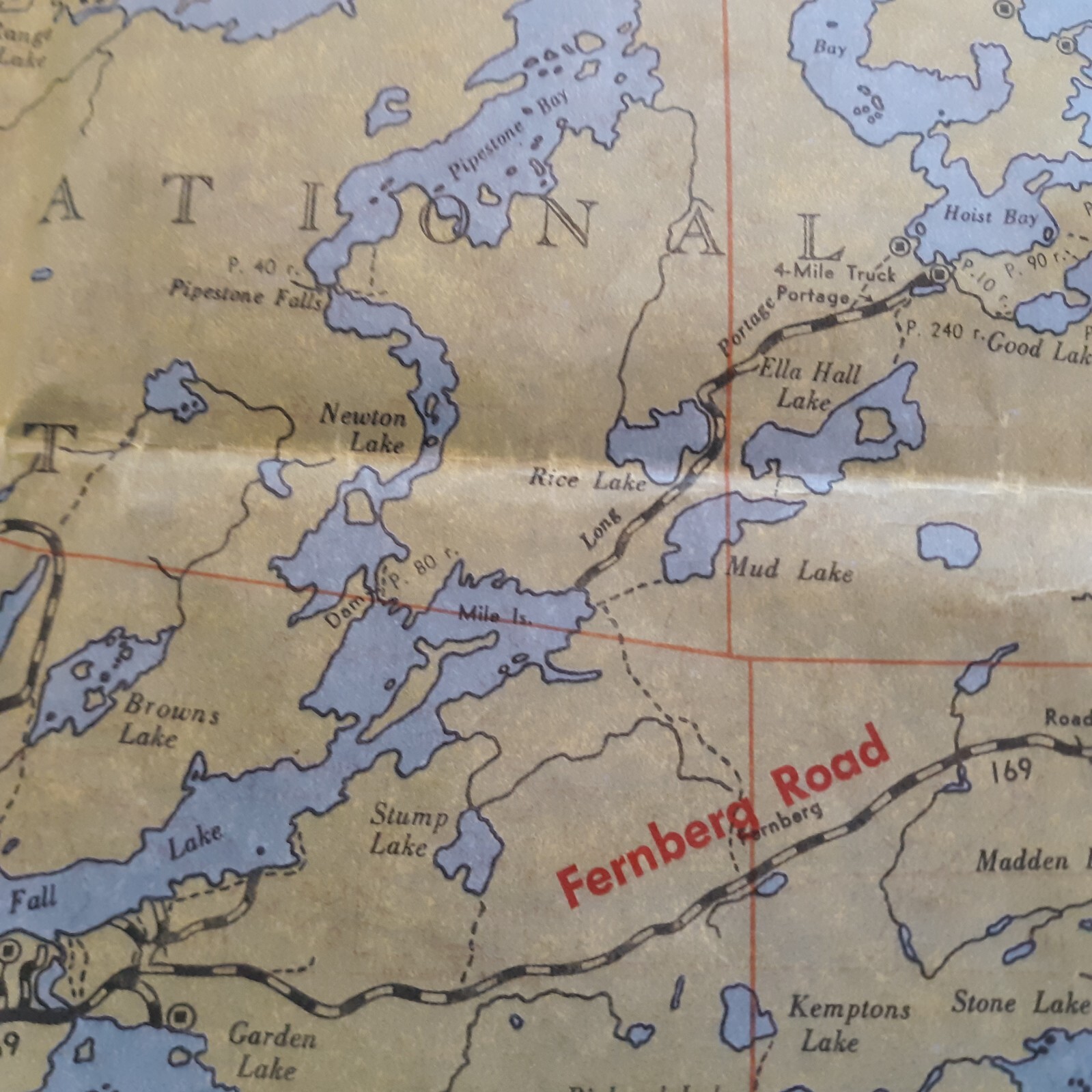 Vintage Lithograph Map of Superior & Quetico Canoe Maps No. 112rs ...
