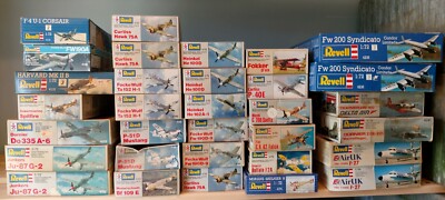 REVELL large collection 1/72 AIRCRAFT Vintage Model Kits Planes ...