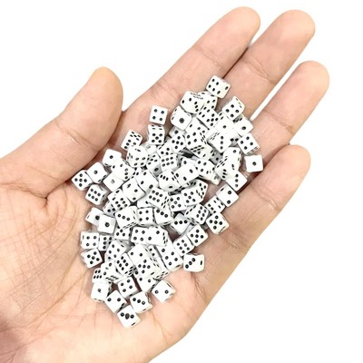 100 Pieces 5mm Mini Dice 6 Sided Dice for Board Games 5mm Bulk Dice for ...