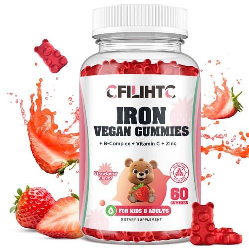 Iron Gummies for Kids Women & Men Iron Supplement with Multivitamin ...
