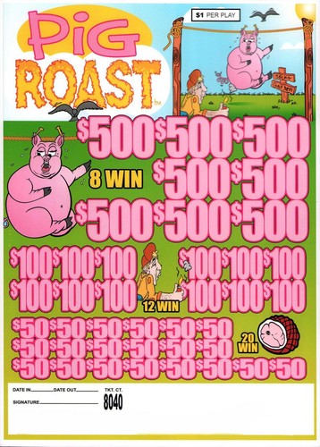 Pull Tab - Jar - Tickets Game - Pig Roast 8,040 ct | eBay