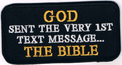 God Sent The Very First Text Message, The Bible Patch | eBay
