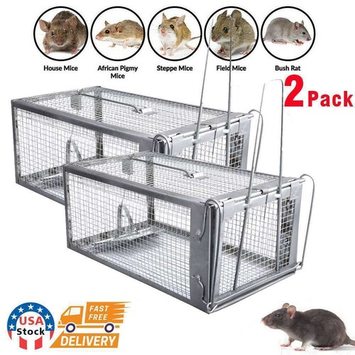 2x Mouse Mice Rat Rodent Animal Control Catch Bait Humane Live Trap ...