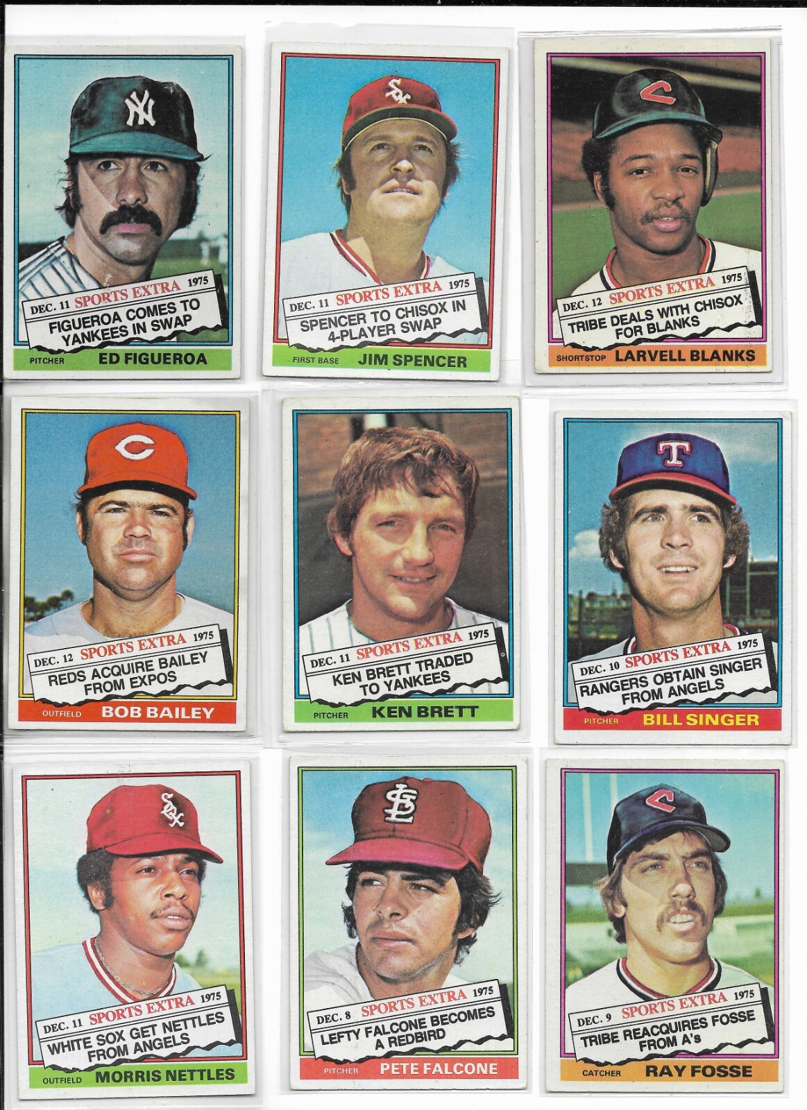 1976 Topps Traded PICK-A-CARD Figueroa Spencer Blanks Bailey Brett ...