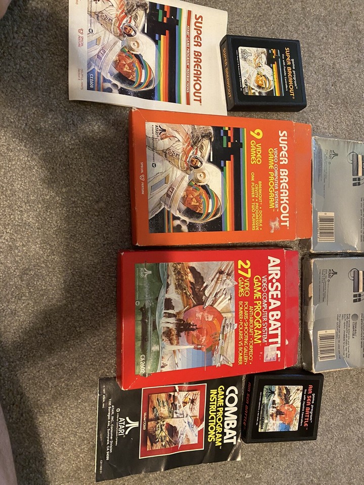 Atari 2600 5200 Game Lot Air Sea Battle Super Breakout Defender Cib | eBay