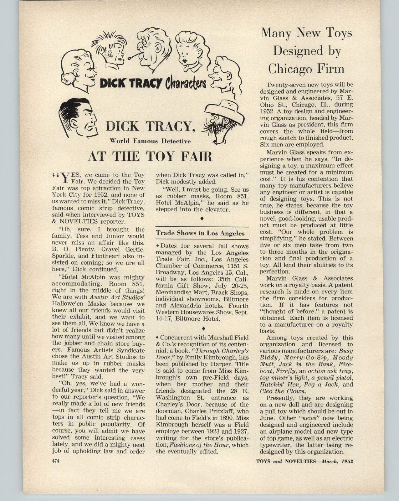 1952 PAPER AD Dick Tracy Cartoon Characters | eBay