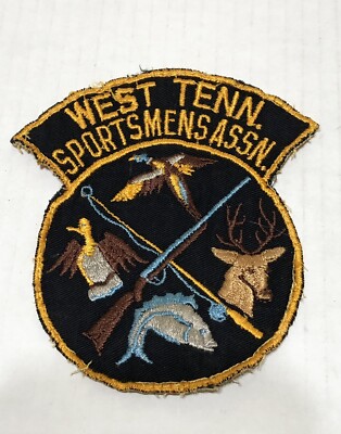 Vintage 1970s Patch WEST TENNESSEE (Tenn) Sportsmens Association BASS ...