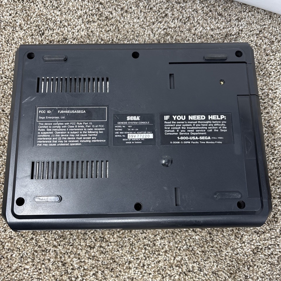 NON TMSS MODEL 1 SEGA GENESIS HIGH DEFINITION CONSOLE ONLY TESTED WORKS ...