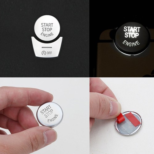 2x Silver Engine Start Stop Button Switch Cover For BMW 5 6 7 F10 GT ...