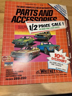 1982 J.C. Whitney & Co. Auto Parts and Accessories 22 Page Book Catalog ...