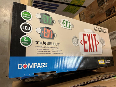 NEW- COMPASS HUBBELL CCR COMBINATION LED EXIT/EMERGENCY LIGHT Combo ...