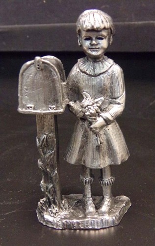 MICHAEL RICKER PEWTER SCULPTURES 3 piece "Big Judy"&"Ben"&"Magic Boy ...