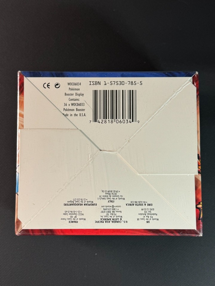 1999 Pokemon TCG Green Wing Charizard Base Set Booster Box FACTORY ...