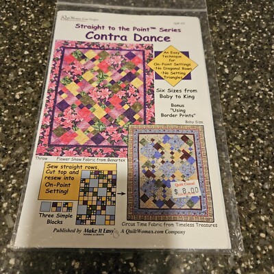 Contra Dance Quilt Pattern Six Sizes Straight To the Point Series QW-03 ...