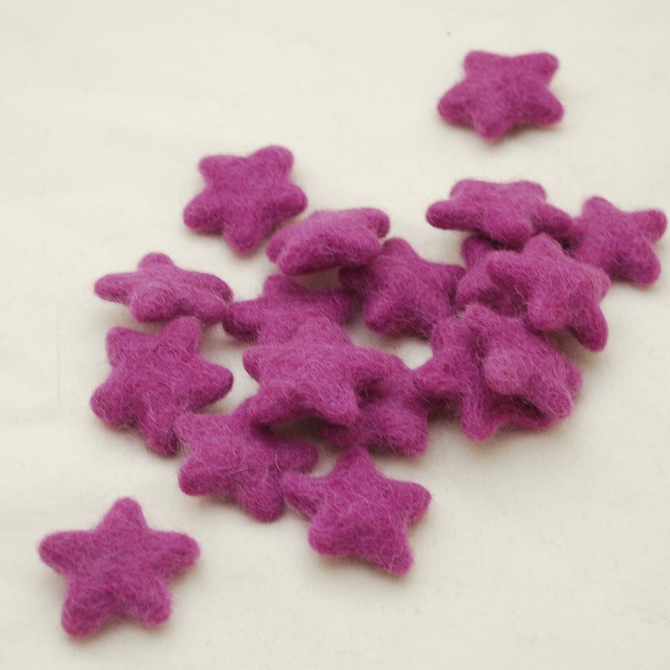 100% Wool Felt Stars - 10 Felted Stars - 90 Colours to choose | eBay