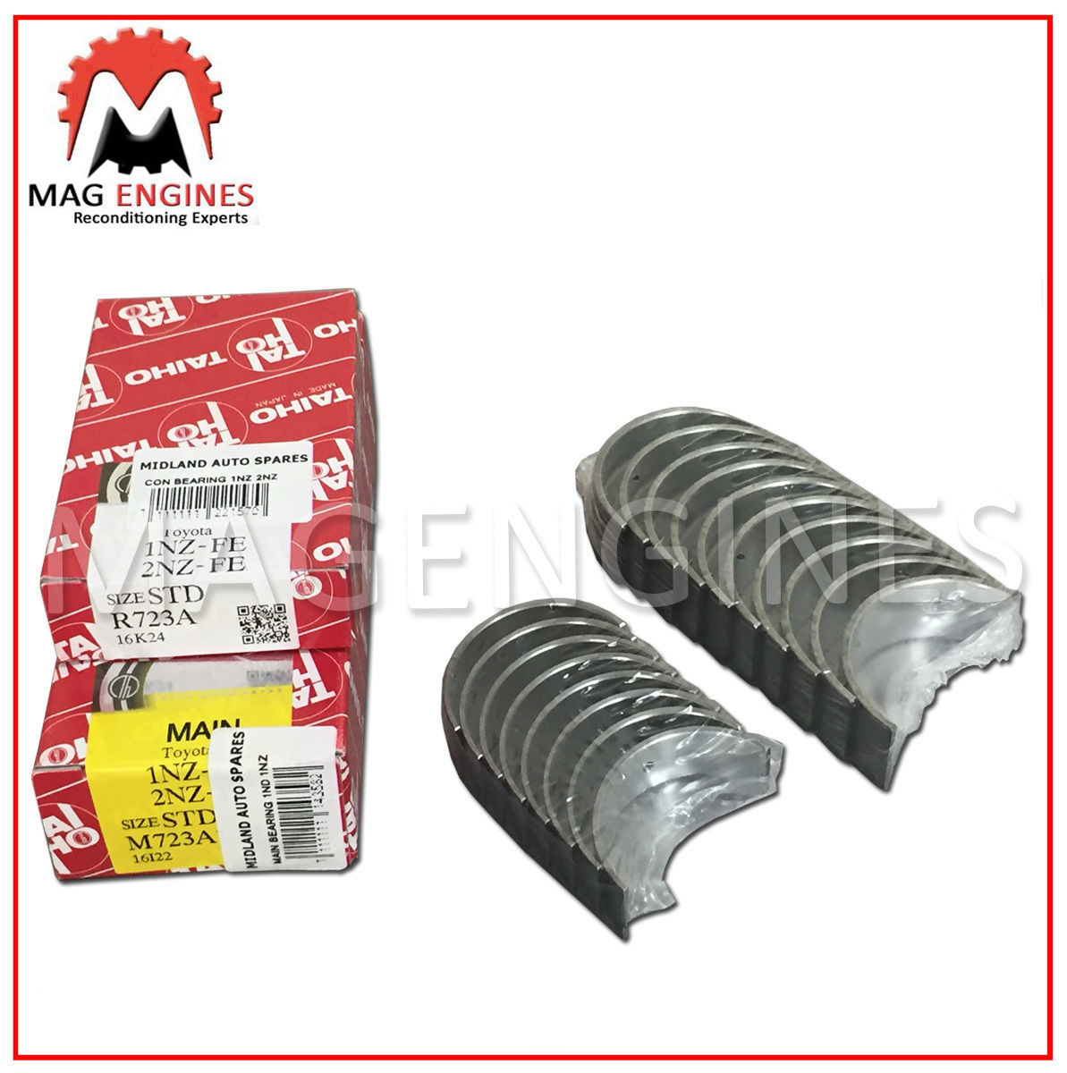 MAIN & CON ROD BEARING SET TOYOTA 1NZ-FE & 2NZ-FE FOR COROLLA AURIS ...