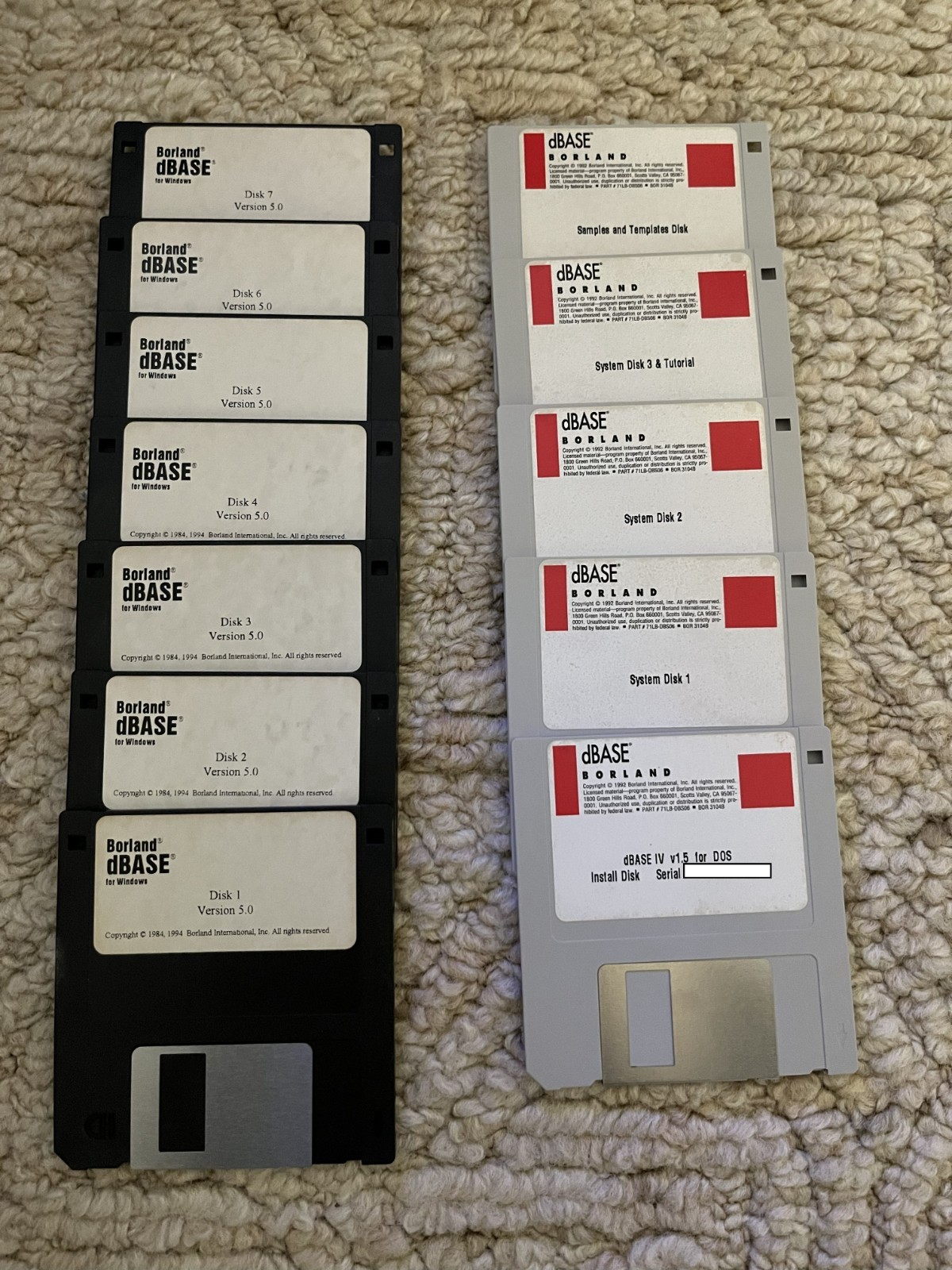 Borland dBASE 5.0 and dBASE IV v1.5 for Windows/DOS 3 1/2" Floppy Disk Sets | eBay