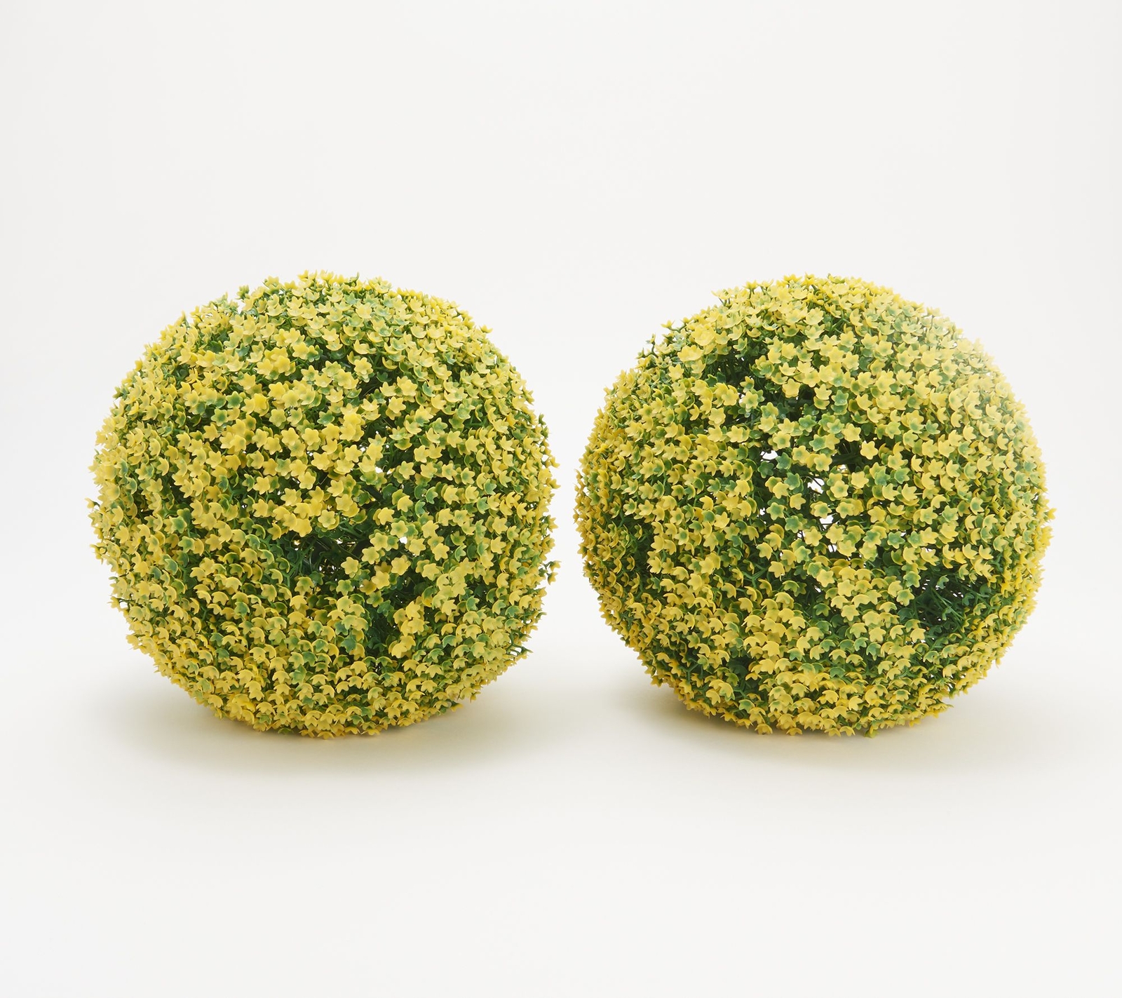 Wicker Park Set of (2) 11" Faux Flower Indoor/ Outdoor Garden Spheres ...
