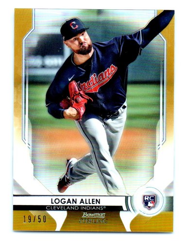 2020 Topps Inception Orange Logan Allen Rookie 19/50 Cleveland Indians ...
