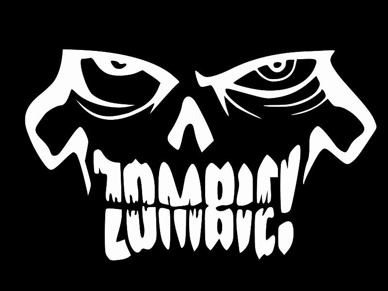 ZOMBIE FACE Zombies Horror Vinyl Decal Car Wall Laptop Sticker CHOOSE ...